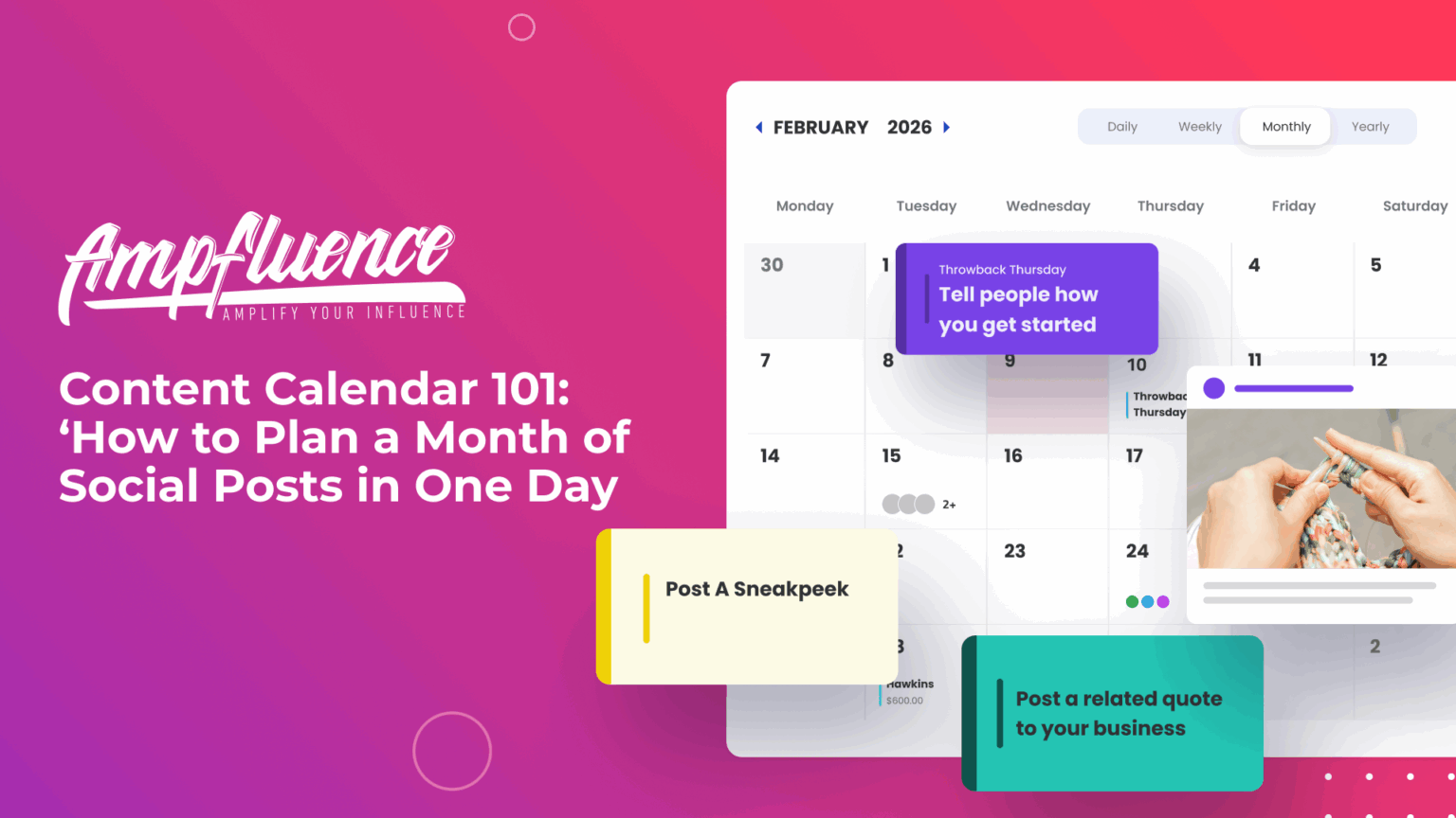 Content Calendar 101: How to Plan a Month of Social Posts in One Day ...